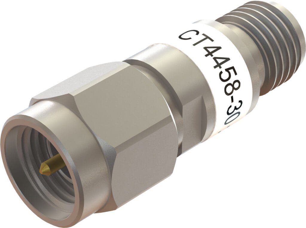 Cal Test CT4458-20 - SMA Attenuator, m-f, 50 Ohm, 20dB, 18GHz, 2W ...