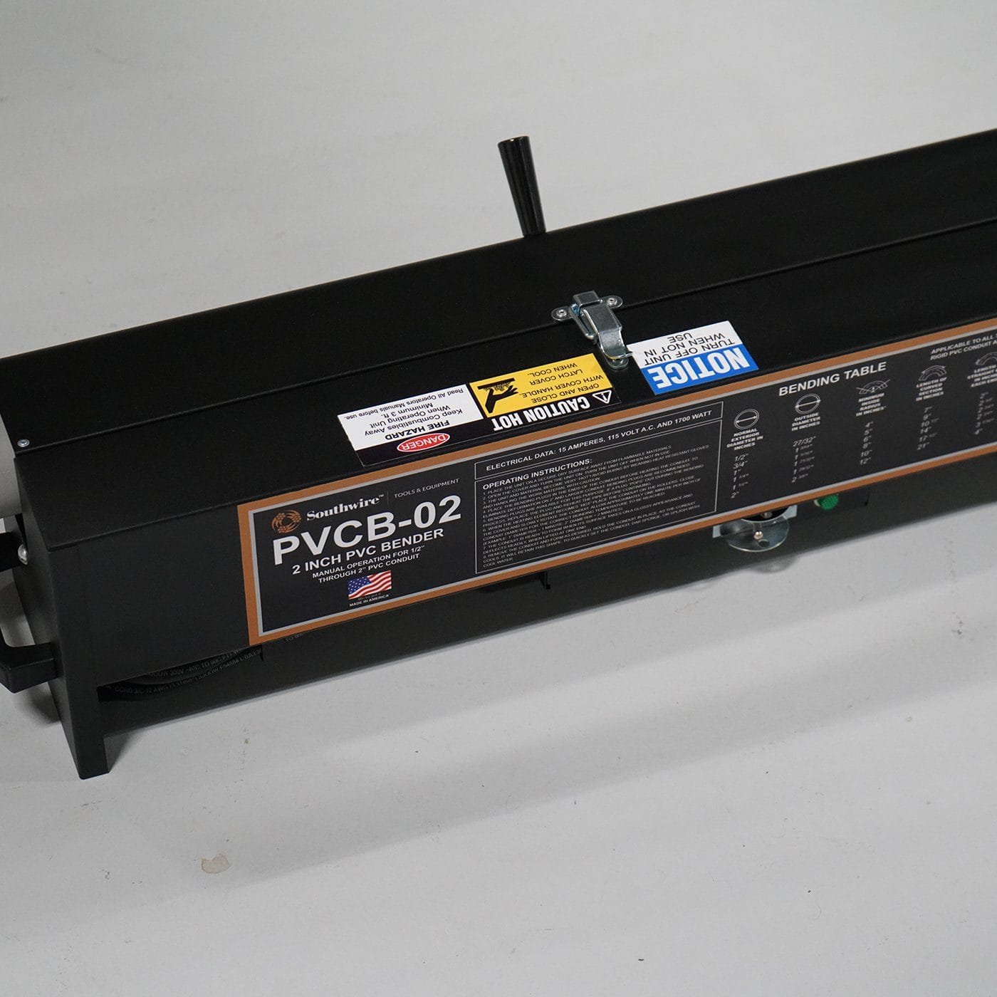 Southwire PVCB-02 1/2" to 2" PVC Bender - NESTES Instruments