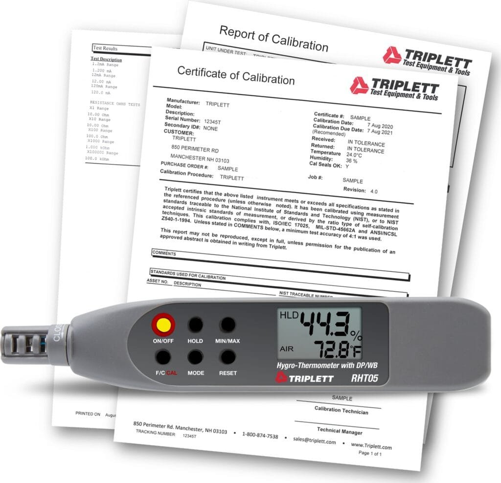 Triplett RHT05-NIST - Hygro-Thermometer Pen with Dew Point and Wetbulb ...
