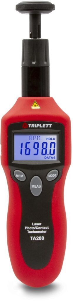 Triplett TA200-NIST - Combination Laser Photo and Contact Tachometer ...